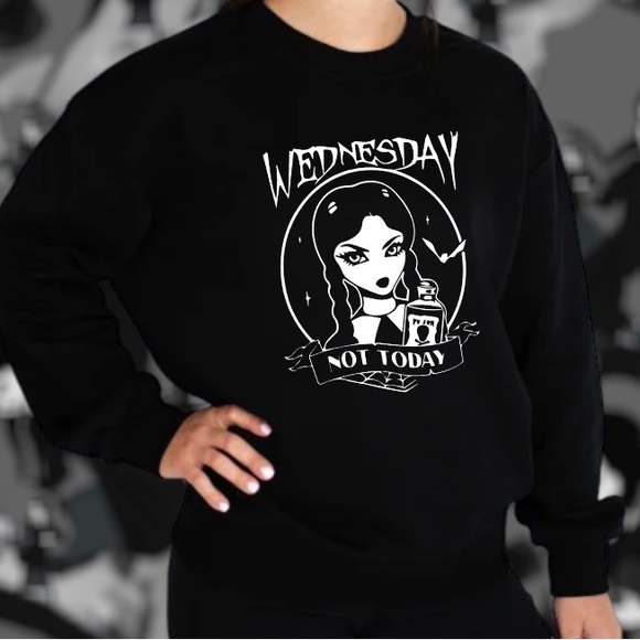 Gildan | Sweaters | Wednesday Addams Crewneck Sweater | Poshmark